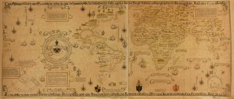 Diego Ribero 1529 World Map of Spanish Global Conquests – Opening ...